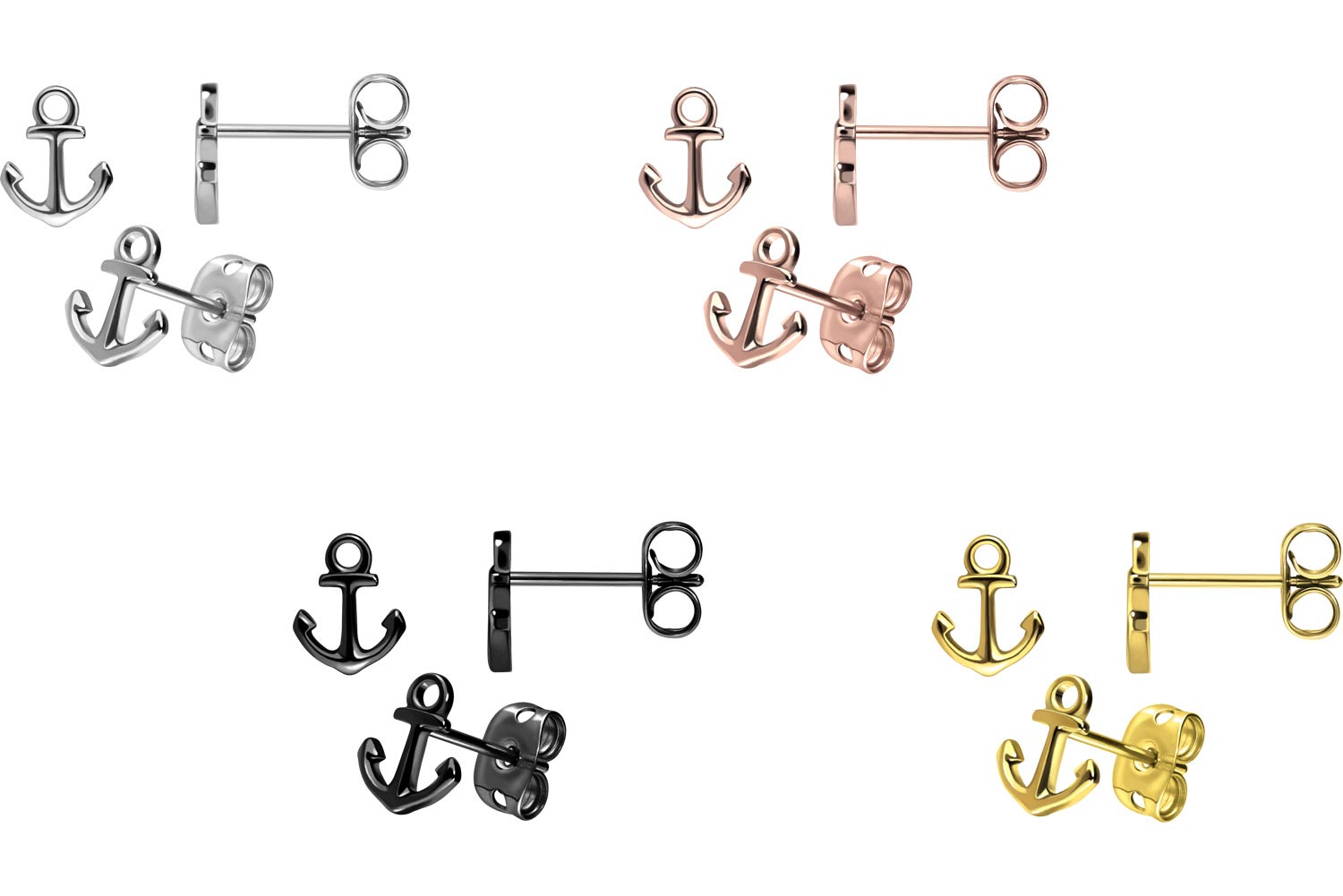 Titanium ear studs ANCHOR | PIERCINGLINE